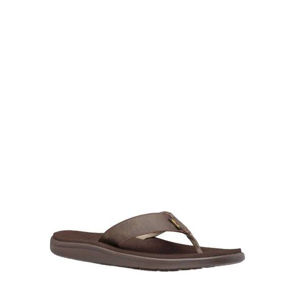Teva | Shoes | New Teva Mens Voya Leather Flip Flops In Chocolate Brown ...